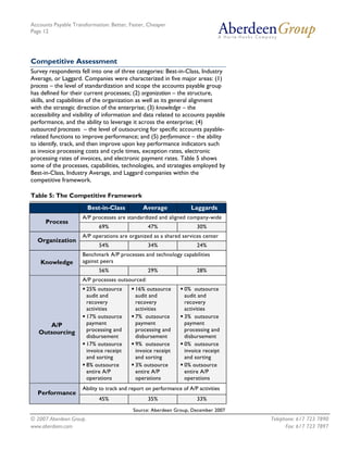 Aberdeen Group: Accounts Payable Transformation | PDF