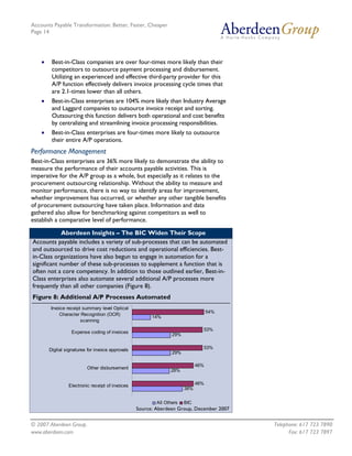 Aberdeen Group: Accounts Payable Transformation | PDF
