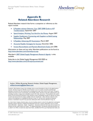 Aberdeen Group: Accounts Payable Transformation | PDF
