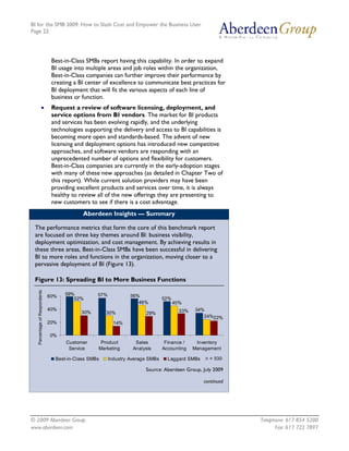 Aberdeen Group Report on Business Intelligence for Small Business | PDF