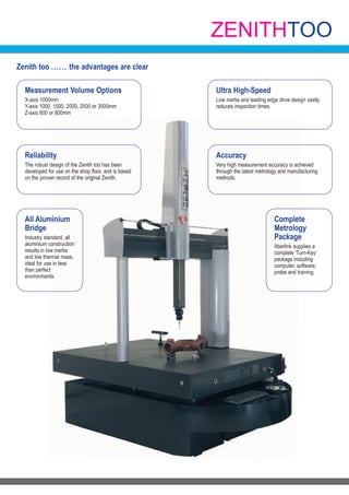 Maquina de medicion por coordenadas Aberlink zenith too | PDF