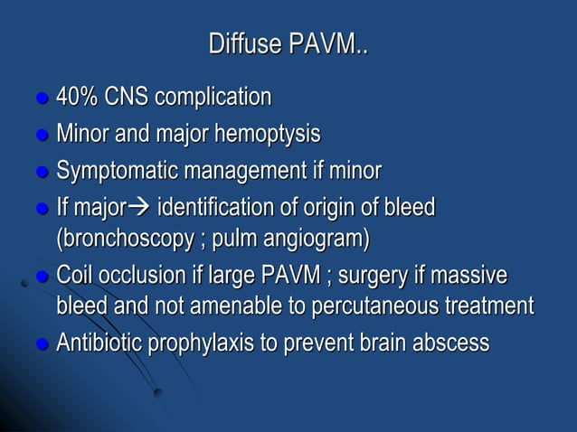 Abernethy and PAVM.pptx | Lung and Respiratory Health | Diseases and ...