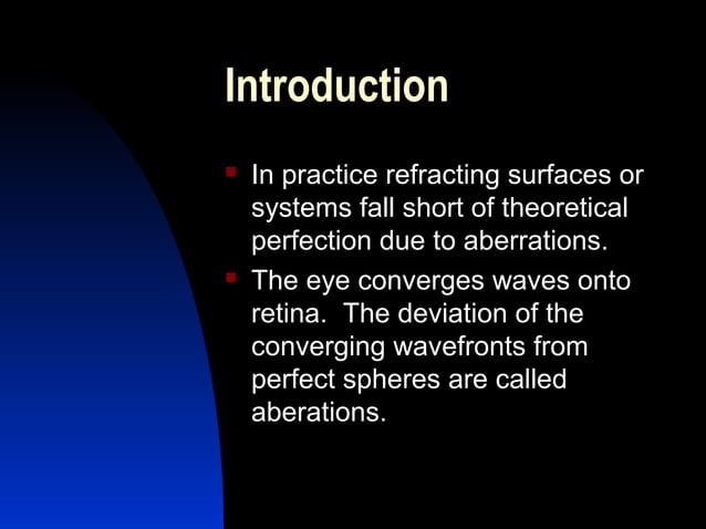 Aberrations of Lenses | PPT