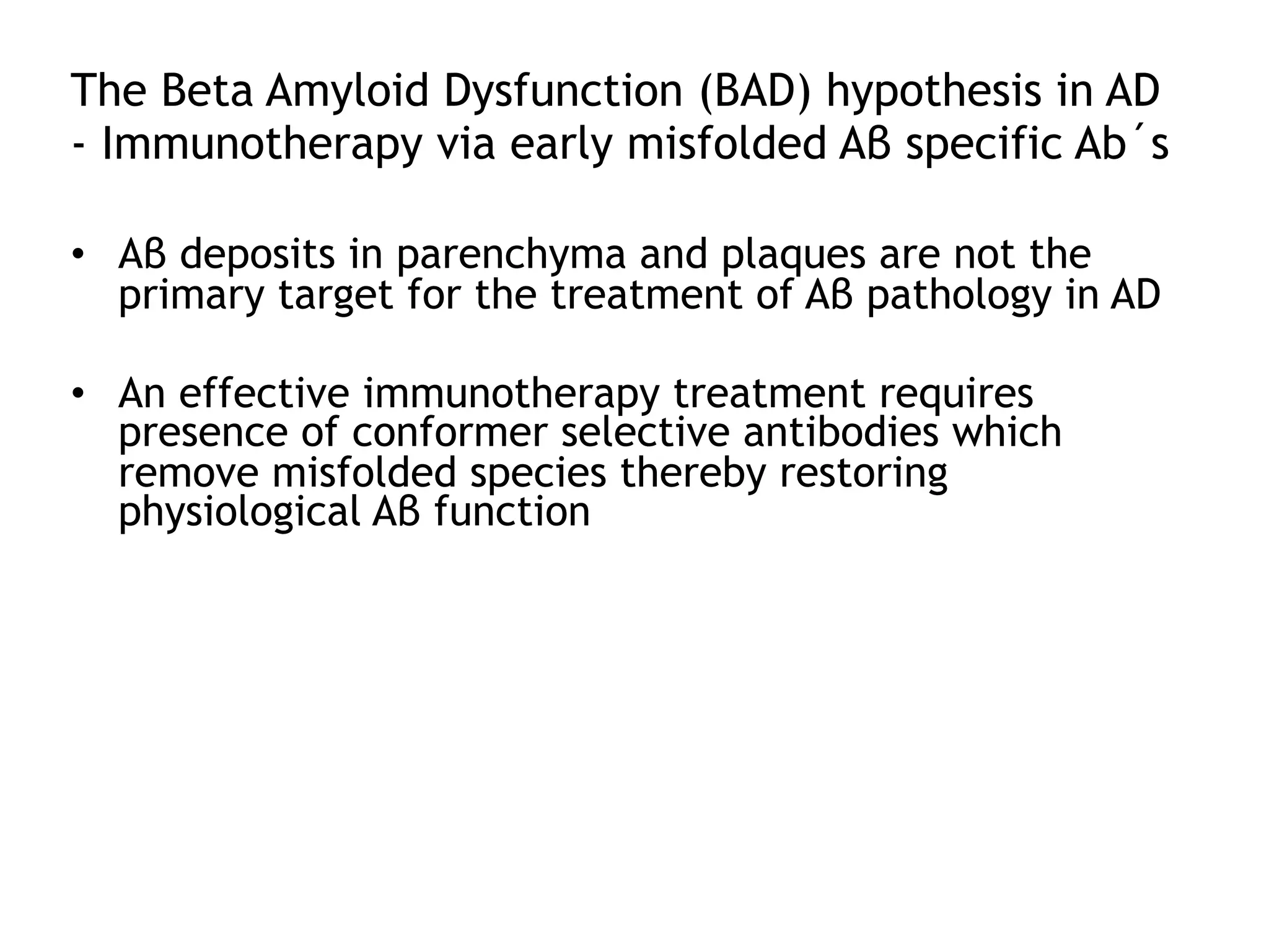 Beta Amyloid Dysfunction Hypothesis in Alzheimer`s Disease | PDF