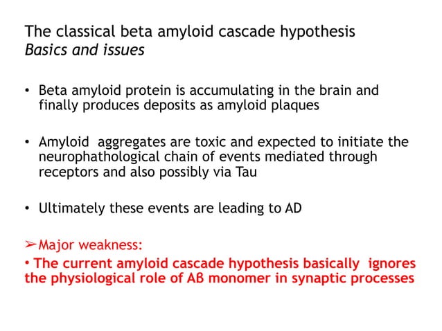 Beta Amyloid Dysfunction Hypothesis in Alzheimer`s Disease | PDF
