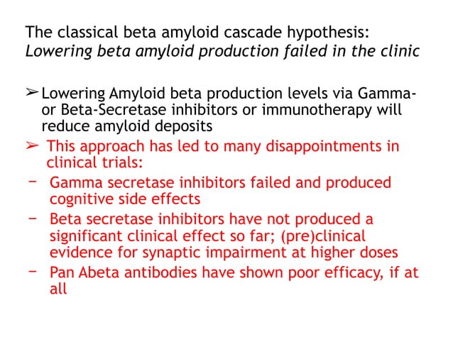 Beta Amyloid Dysfunction Hypothesis in Alzheimer`s Disease | PDF
