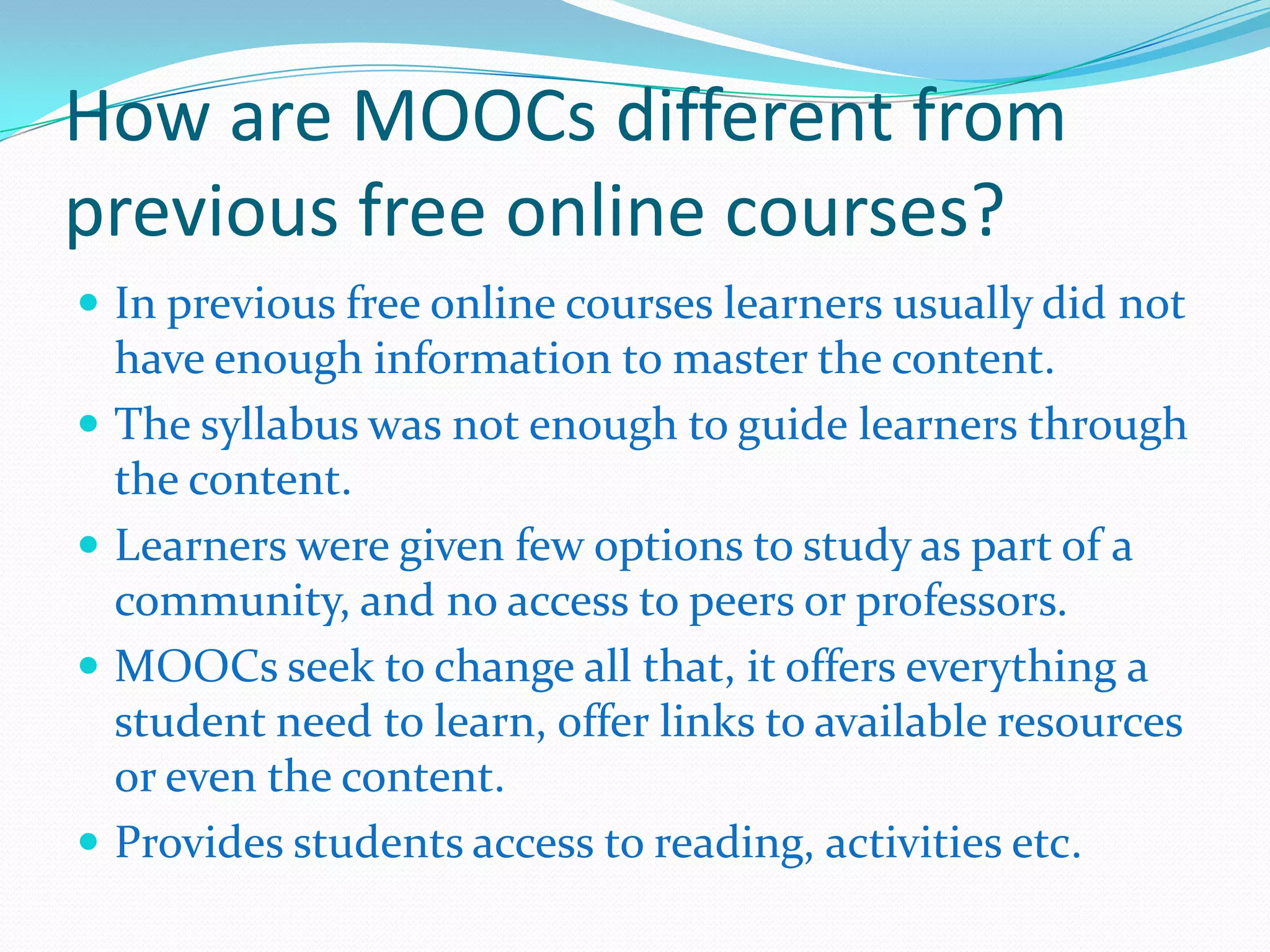 A better understanding of moocs | PPT