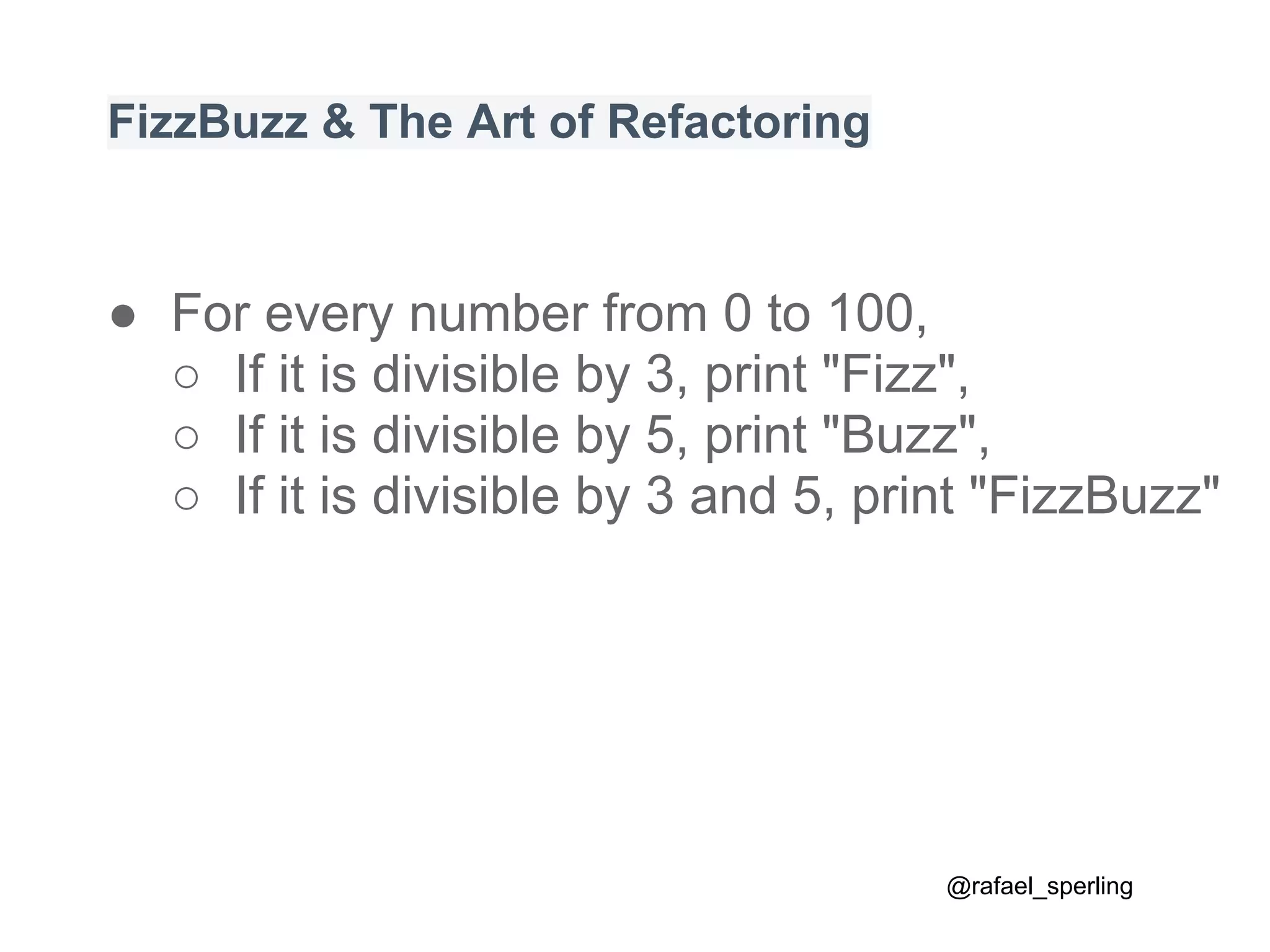 A better way to learn refactoring | PPT