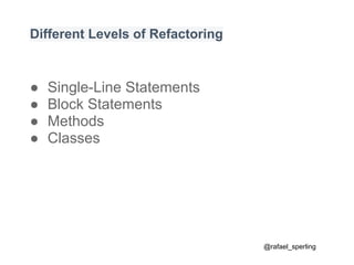 A better way to learn refactoring | PPT