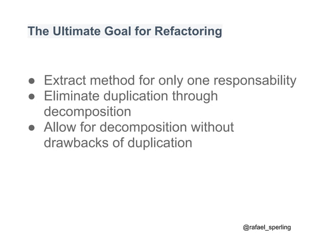 A Better Way To Learn Refactoring Ppt