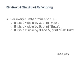 A better way to learn refactoring | PPT