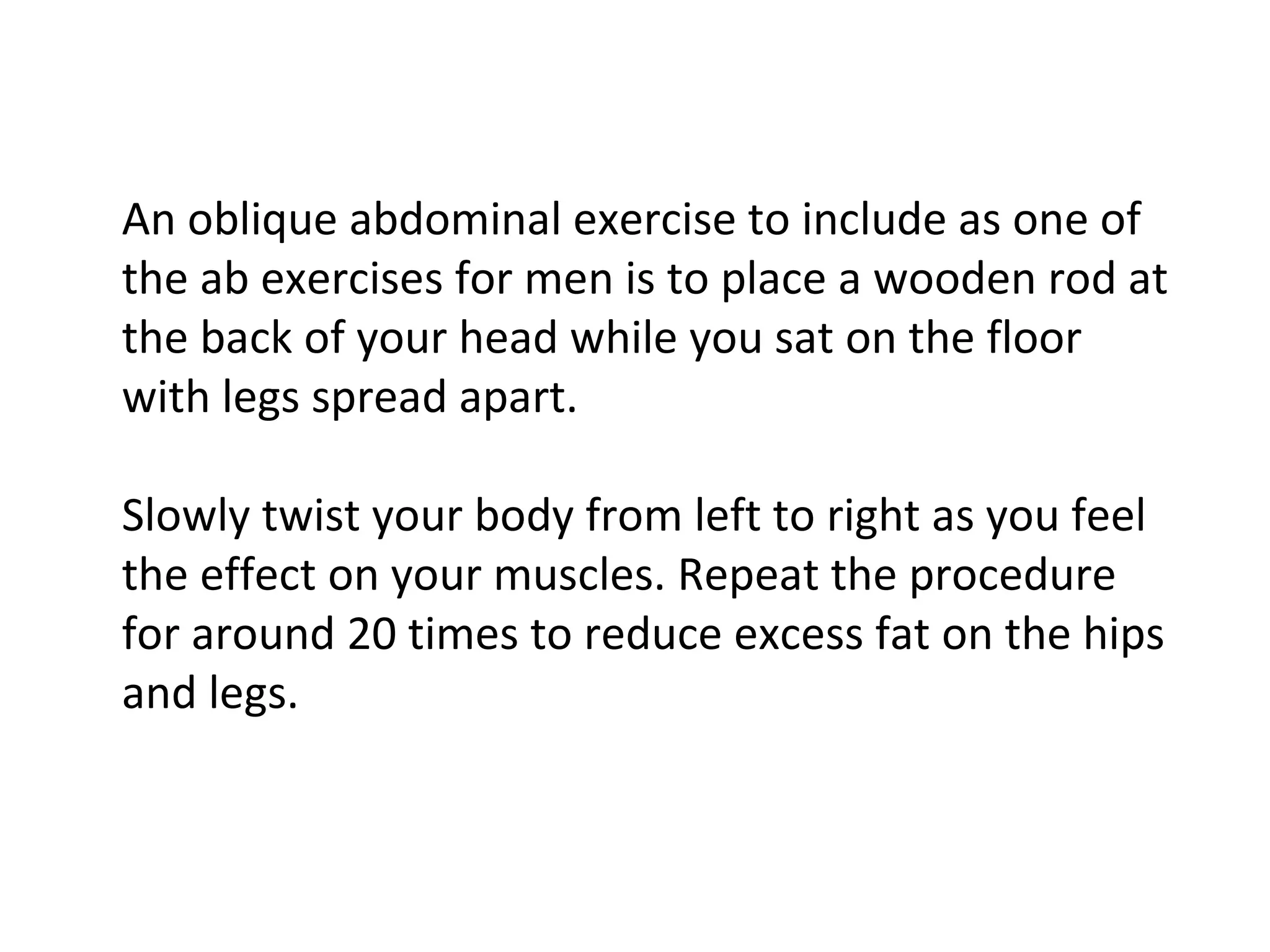 Ab Exercises For Men Ppt 