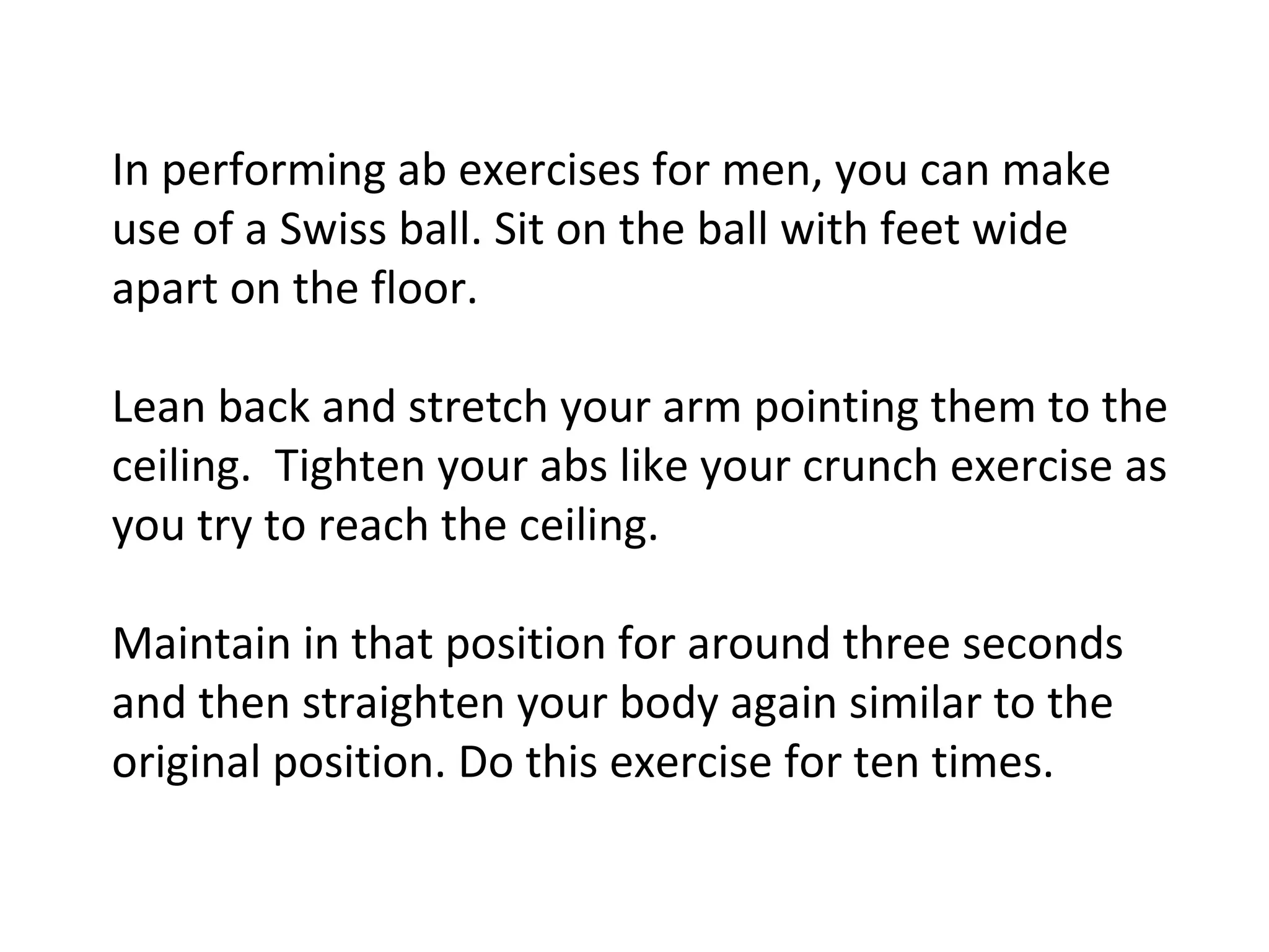 Ab Exercises For Men Ppt 