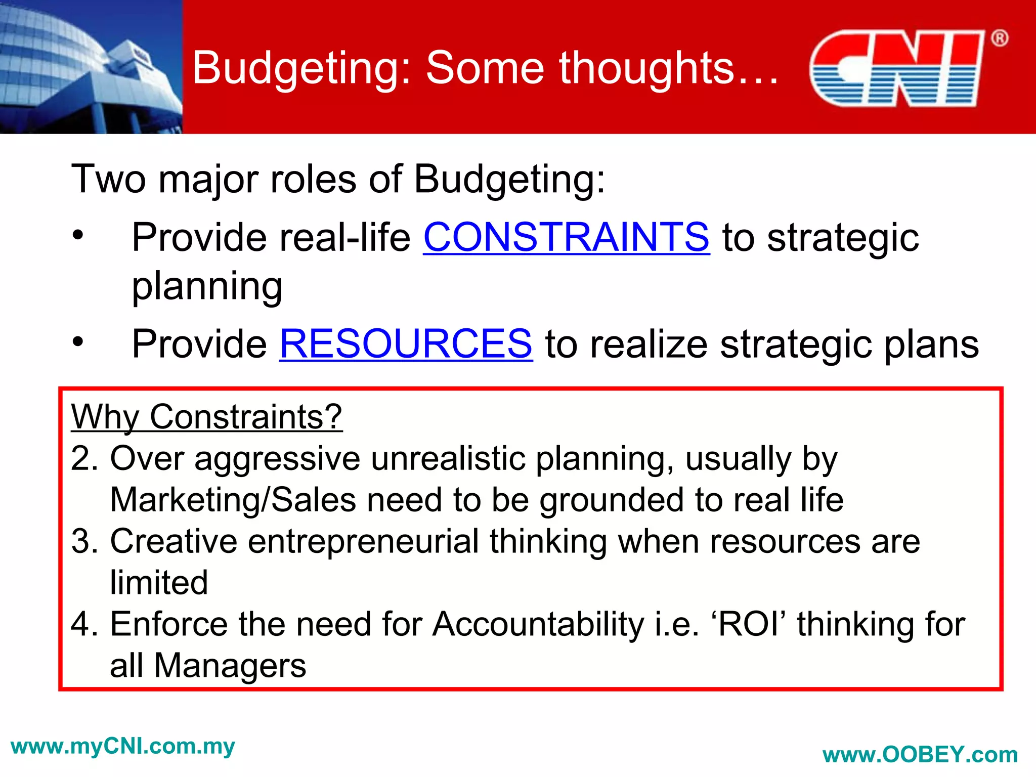 Strategic Planning And Budgeting Part 2: Alignment, Budgeting, and ...