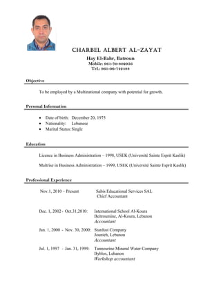 CV Charbel Zayat | DOC