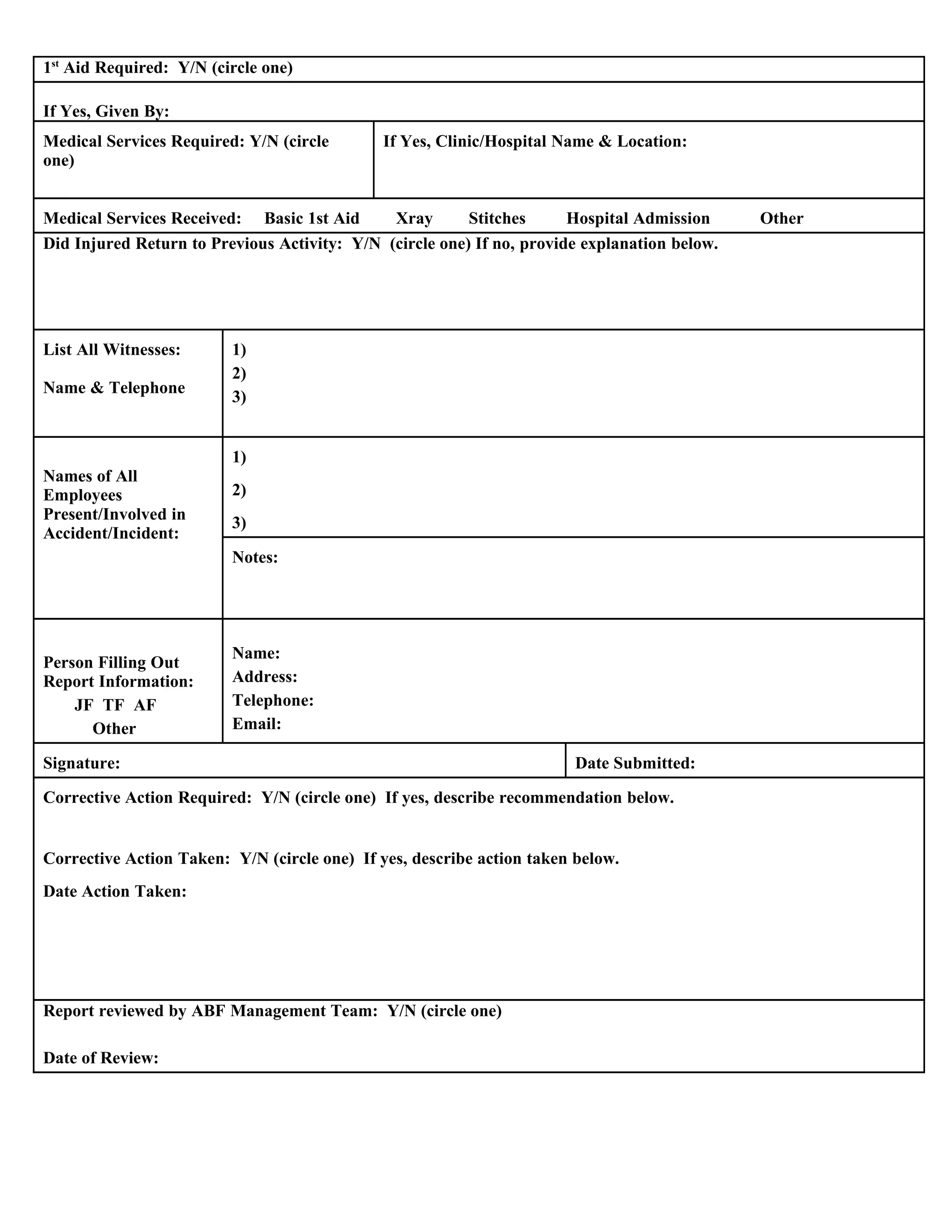 Abf accident report | PDF
