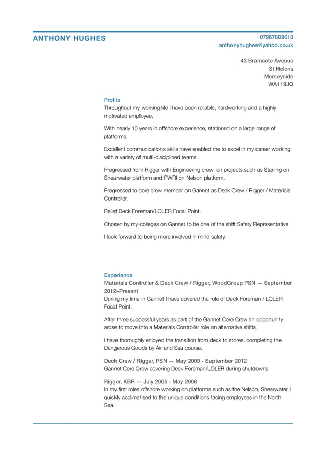 Anthony Hughes CV word | PDF | Rowing | Sports