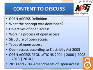 OPEN ACCESS REGULATION | PPTX