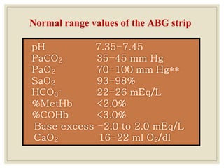 Arterial Blood Gases Interpretation, Bit-by-Bit approach | PPT