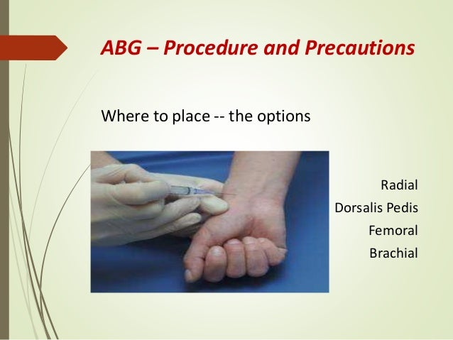 Arterial Blood Gas (ABG) analysis