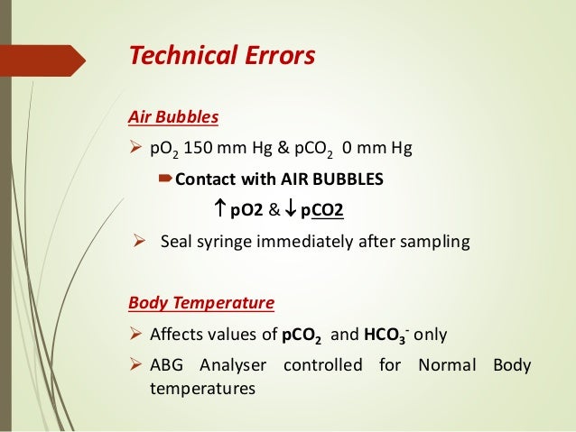 Arterial Blood Gas (ABG) analysis