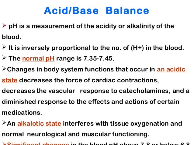 Arterial Blood Gas and Acid Base Balance