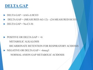 ARTERIAL BLOOD GASES INTERPRETATION | PPTX