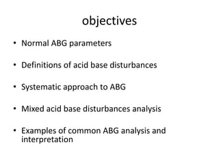 Arterial Blood Gas analysis | PPTX