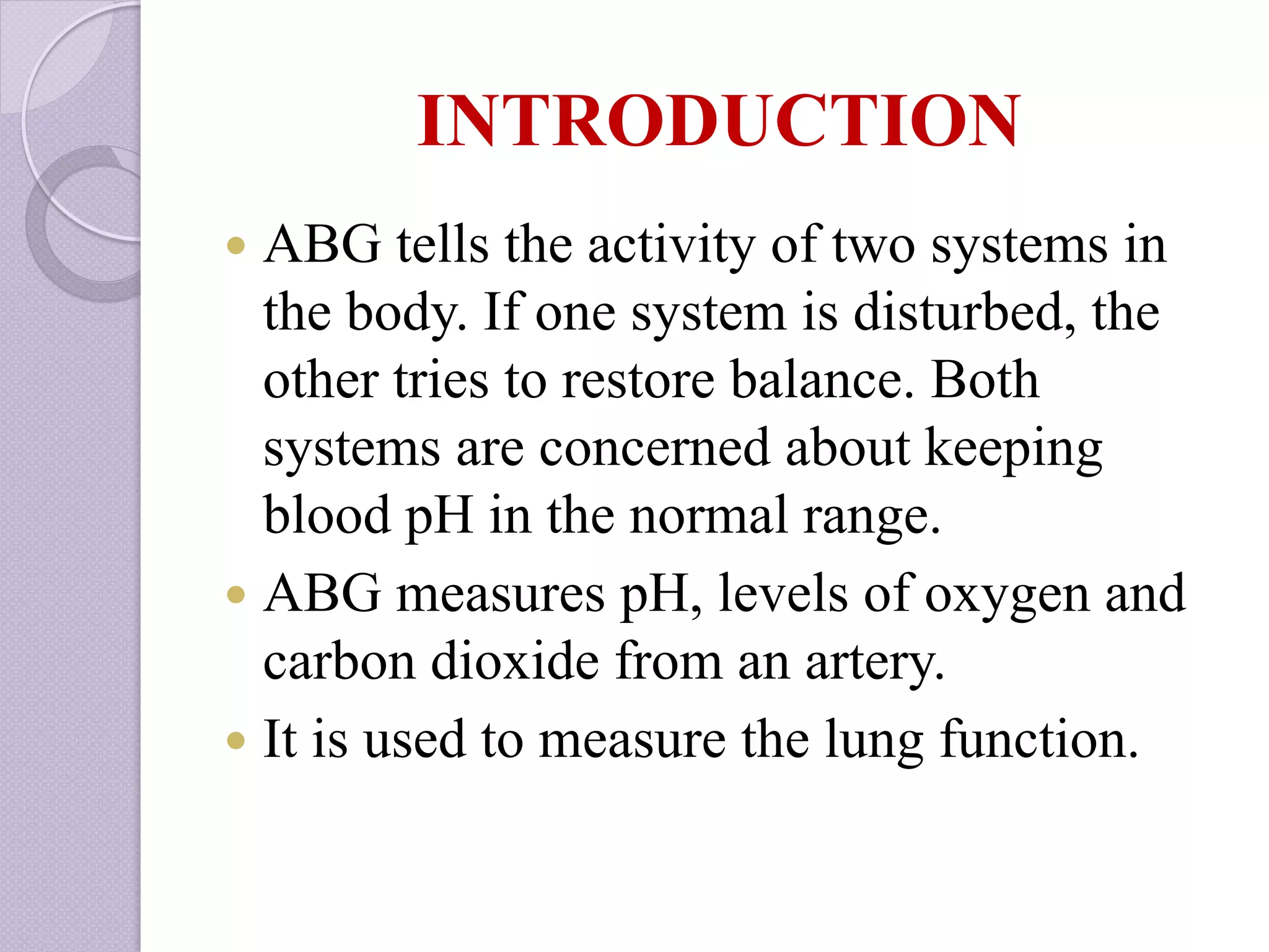 ABG INTERPRETATION | PDF | Lung and Respiratory Health | Diseases and Conditions