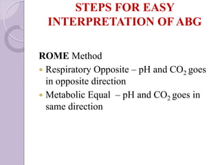 ABG INTERPRETATION | PDF | Lung and Respiratory Health | Diseases and ...