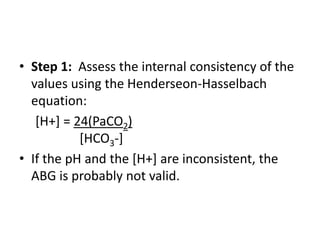 ABG interpretation an interactive session | PPTX