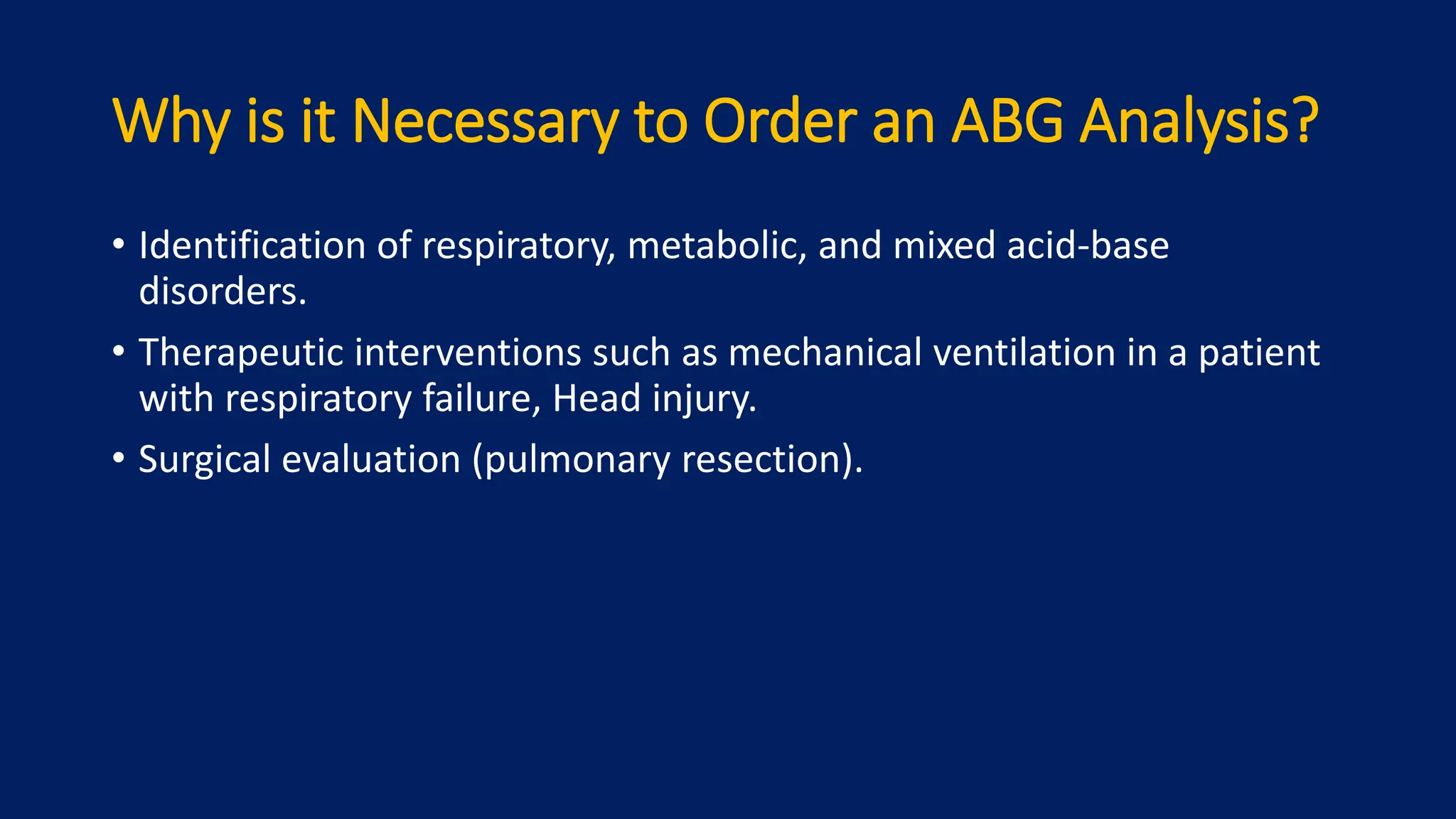 Arterial blood gas presentation in ICU/OT | PPT