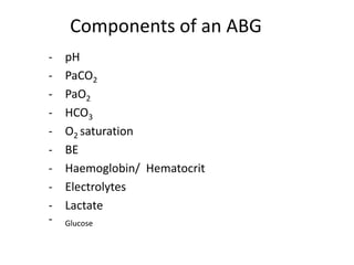 Abg analysis presentation for undergraduates and postgraduates | PPTX