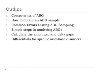 Blood Gas Analysis and its Clinical Interpretation | PPT