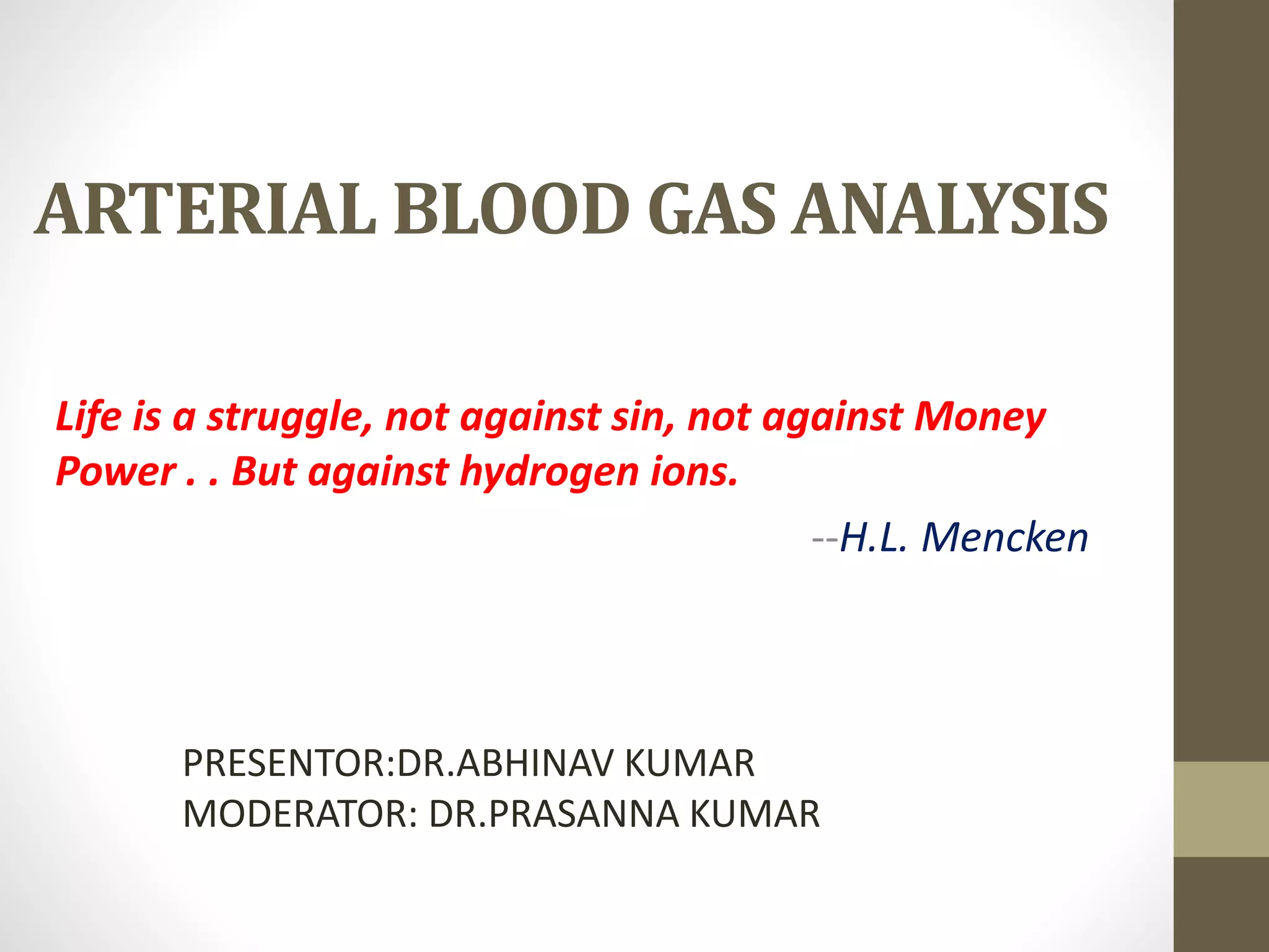 ACID BASE BALANCE & ARTERIAL BLOOD GAS ANALYSIS | PPTX