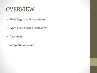 ACID BASE BALANCE & ARTERIAL BLOOD GAS ANALYSIS | PPTX