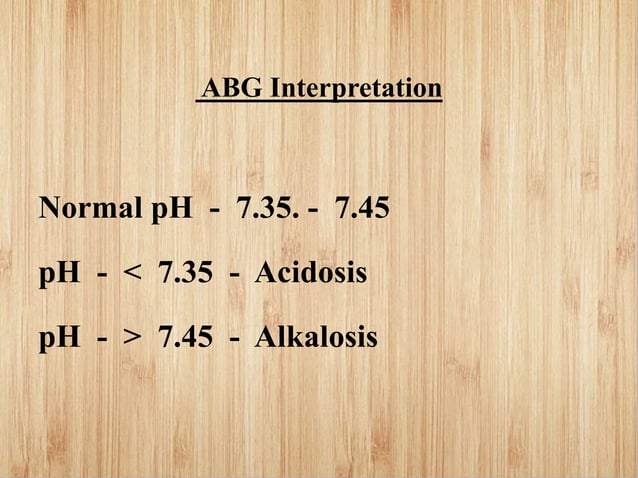 How to interprit a Arterial Blood gas report - basic steps | PPTX | Lung and Respiratory Health ...