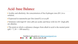 ABG Insights part 2.pdf The pH puzzle: understanding acid base ...
