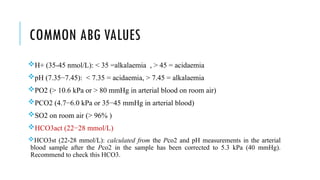 Arterial blood gas analysis part thre e | PPTX