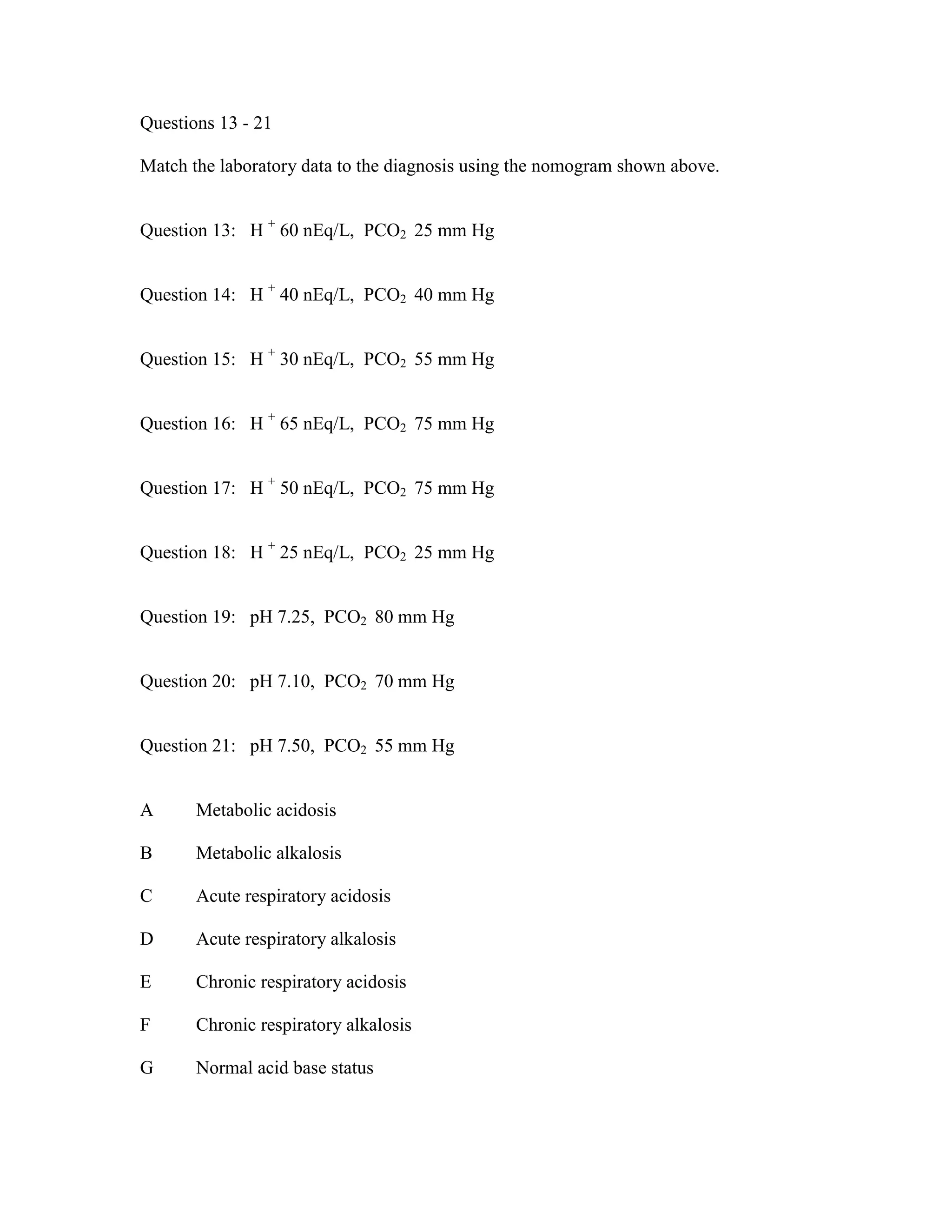 Abg acid base_assessment_questions_rev_1.0 | PDF