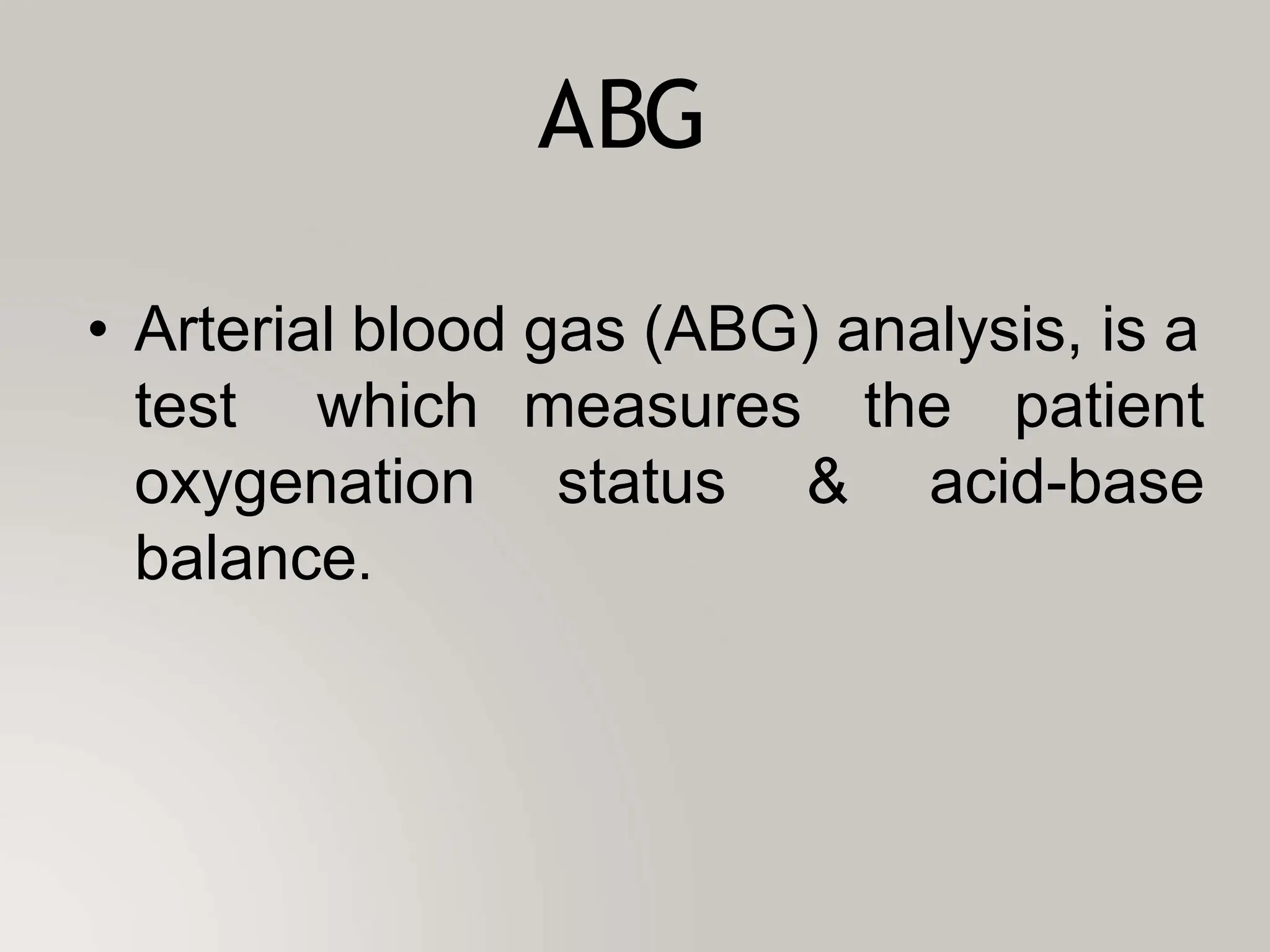 ABG analysis medical and clinical biochemistry-.pptx | Free Download