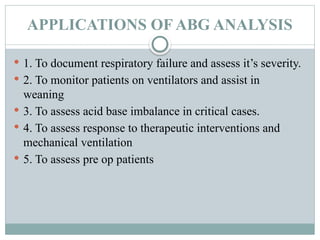 PRESENTATION ON ABG Analysis BY SHYAMALIMA | PPTX