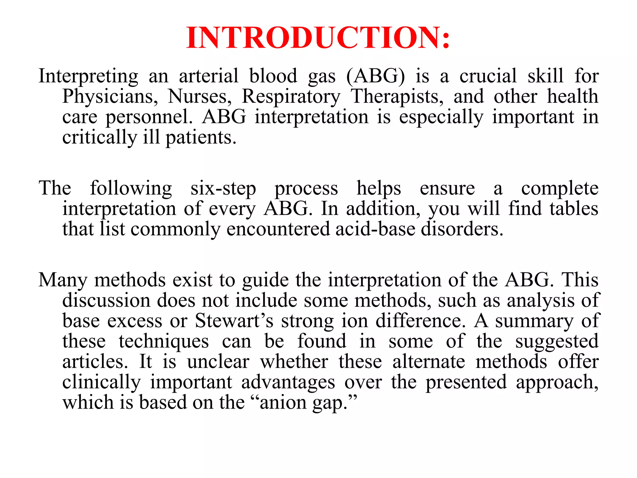 ABG Analysis ppt | PPTX