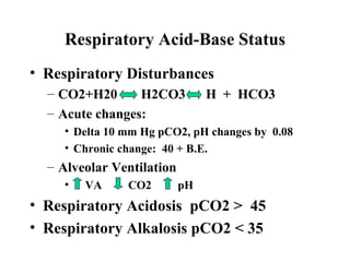 Abg And Acid Base Status | PPT