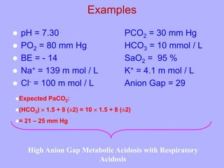 step by step approach to arterial blood gas analysis | PPT