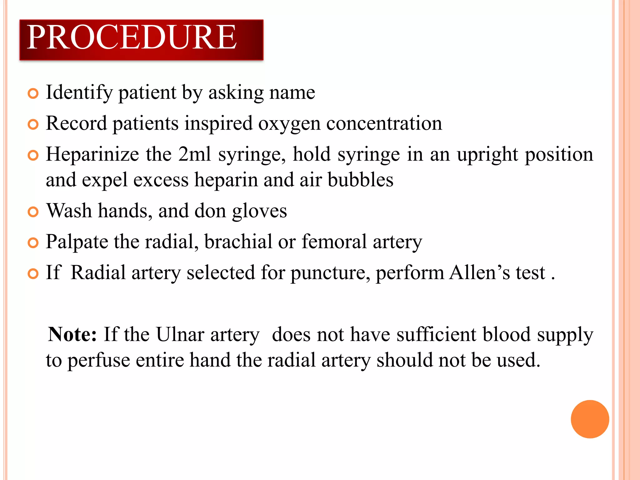 Arterial blood gas analysis (ABG) | PDF