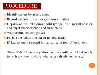 Arterial blood gas analysis (ABG) | PDF