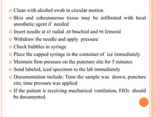 Arterial blood gas analysis (ABG) | PDF
