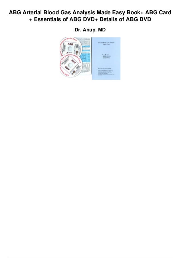 Abg arterial blood gas analysis made easy book abg card essentials of ...