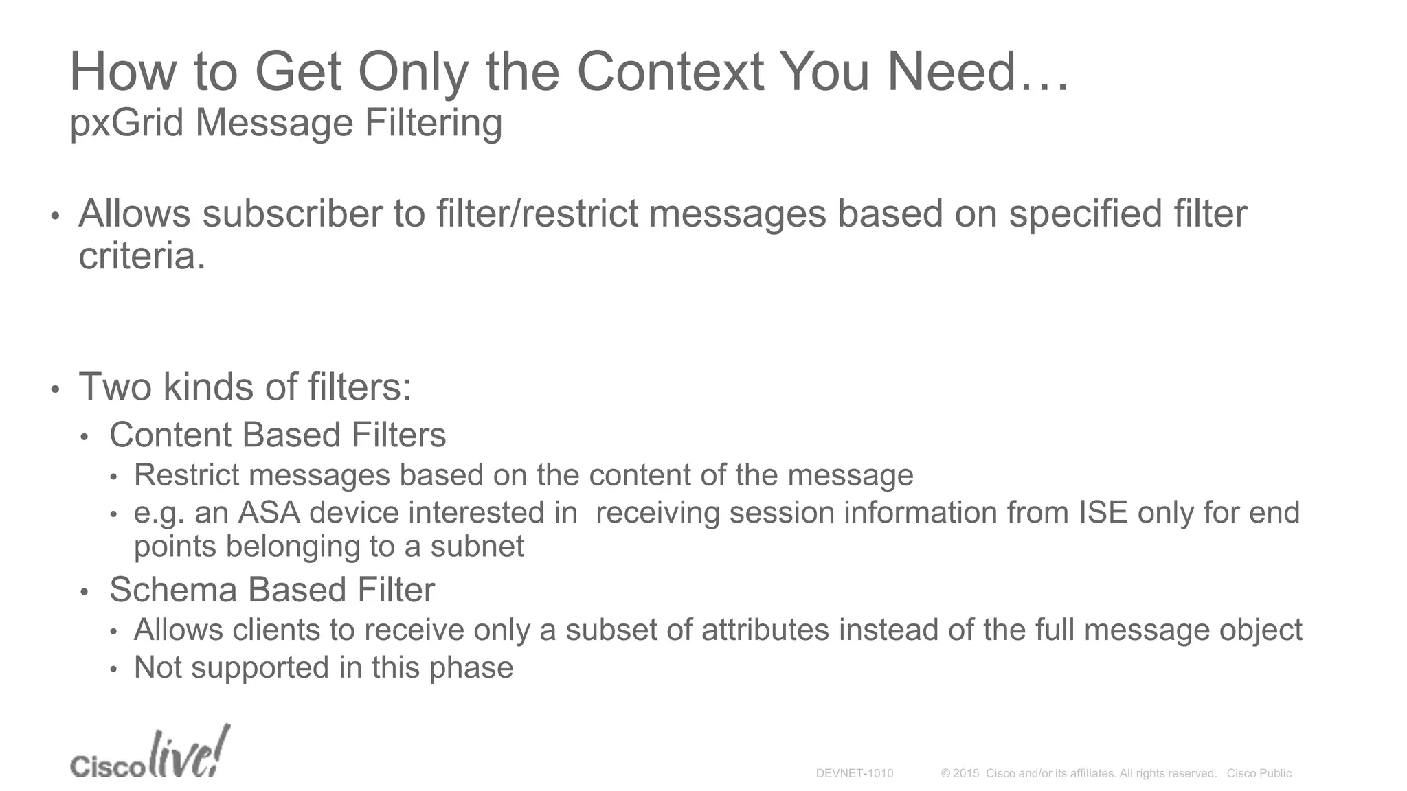 DEVNET-1124 Cisco pxGrid: A New Architecture for Security Platform Integration | PPT